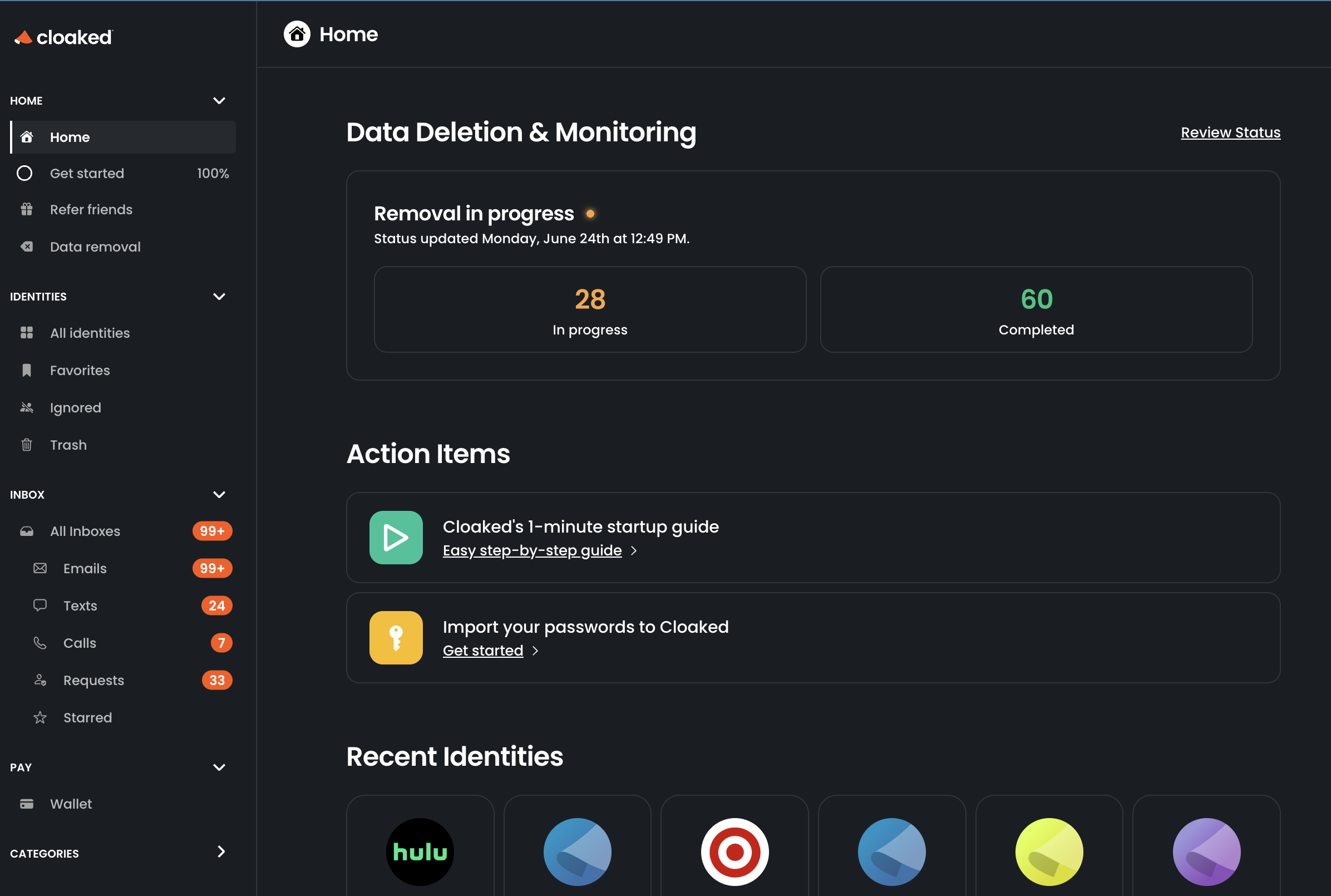 Exploring the Data Deletion Dashboard – Cloaked Support